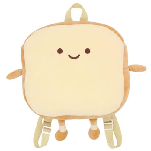 Toast Backpack - Spacious Soft Cute Plush Backpack with Adjustable Straps, for Travel and more (12" x 12")