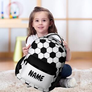 Aicihert Custom Football Texture Kid Backpack Personalized Kid's Name Text Children School Bag Customized Bookbag Backpack for Boys Girls Student