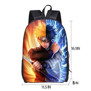 Oyb Unisex Anime Backpack 3d Printed Cartoon Bags Lightweight Large Casual Daypack Black5-16.5IN