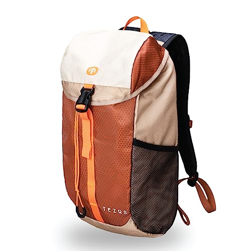 Tezos Juniper Daypack, Lightweight Hiking Backpack and Hydration Pack for Camping, Travel, Biking, and The Outdoors, 16 Liter (Desert Sand)