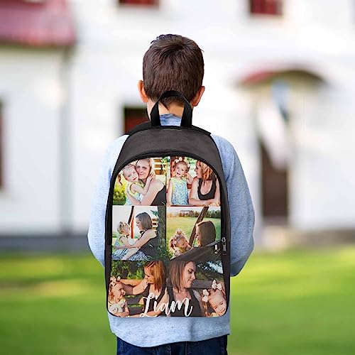 PGJoyer Personalized Text Image Backpack Customize Laptop Bag with Photo Casual Travel Backpack for Work Sports Birthday (style 1)