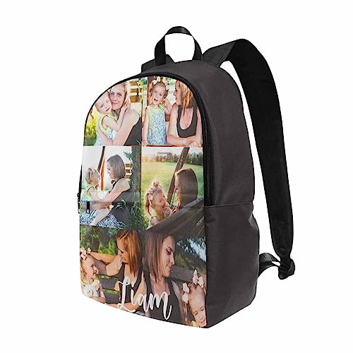 PGJoyer Personalized Text Image Backpack Customize Laptop Bag with Photo Casual Travel Backpack for Work Sports Birthday (style 1)