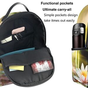 BAFAFA Lotus Blossom Printed Travel Backpack Business Work Bag Computer Bag Outdoor Sports Rucksack