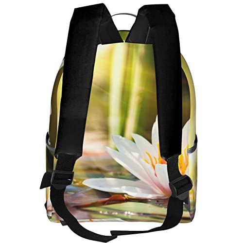 BAFAFA Lotus Blossom Printed Travel Backpack Business Work Bag Computer Bag Outdoor Sports Rucksack