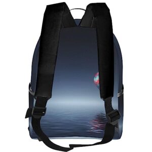 BAFAFA hot air balloon at night Printed Travel Backpack Business Work Bag Computer Bag Outdoor Sports Rucksack