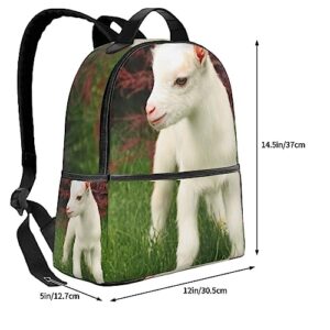 BAFAFA goat Printed Travel Backpack Business Work Bag Computer Bag Outdoor Sports Rucksack