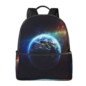 bafafa space planet earth printed travel backpack business work bag computer bag outdoor sports rucksack