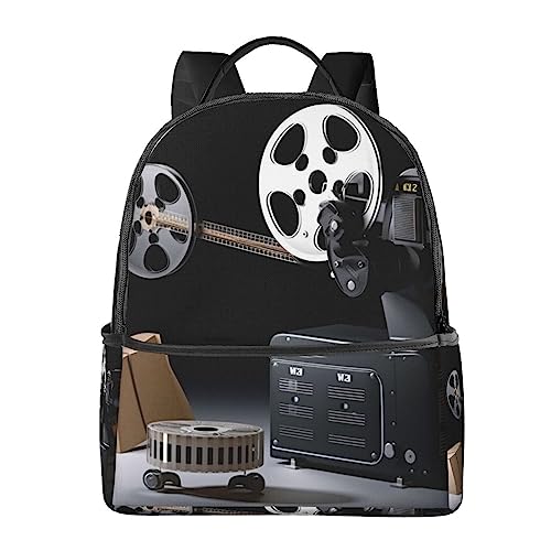 BAFAFA Projector Film Printed Travel Backpack Business Work Bag Computer Bag Outdoor Sports Rucksack