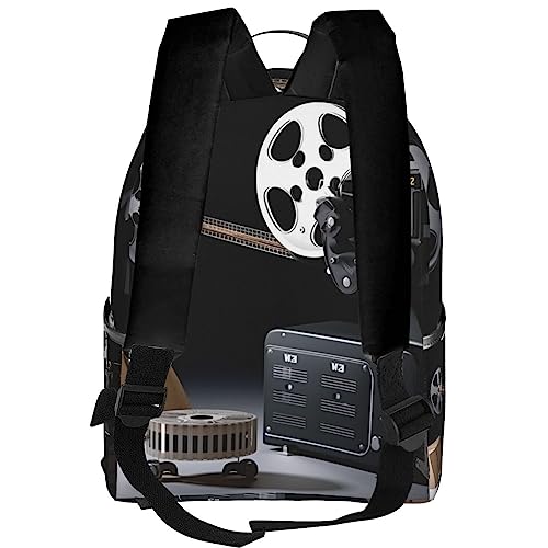 BAFAFA Projector Film Printed Travel Backpack Business Work Bag Computer Bag Outdoor Sports Rucksack