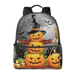 bafafa halloween pumpkins printed travel backpack business work bag computer bag outdoor sports rucksack