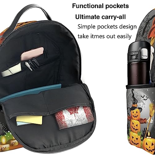 BAFAFA Halloween Pumpkins Printed Travel Backpack Business Work Bag Computer Bag Outdoor Sports Rucksack