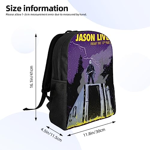 HEMKUNT Friday The 13th Part Vi Jason Backpack Men And Women Casual Fashion Lightweight Classic Backpack Tourist Black Bag