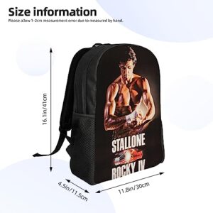 HEMKUNT Rocky Iii Backpack Men And Women Casual Fashion Lightweight Classic Backpack Tourist Black Bag