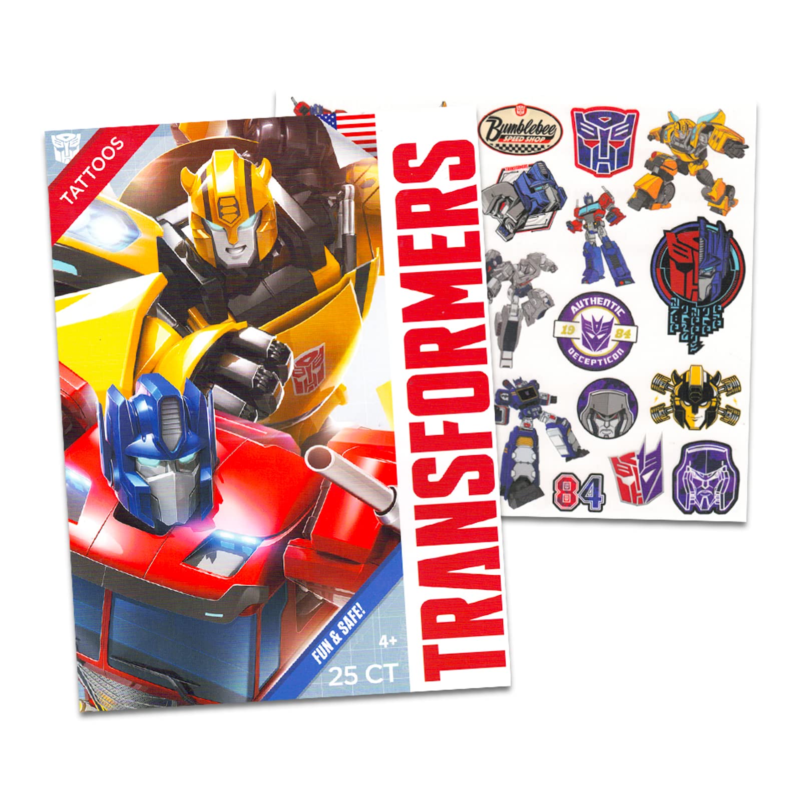 Screen Legends Transformers Backpack with Lunch Box Set - Bundle with 15” Transformers Backpack, Lunch Bag, Tattoos, Phone Wallet, More | Transformers Backpack for Boys