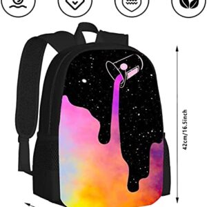 SRYLCL Cartoon Backpack with Pencial Case Cute Back Pack Large Capacity Bag Lightweight Backpack Travel Daypack Beach Bag-2