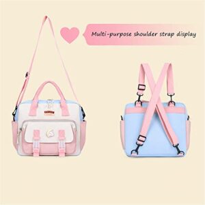 JELLYEA Kawaii Backpack Cute Tote Bag and Pencil Bag Pouch School Shoulder Bag Teens Bookbag Middle Aesthetic Backpack