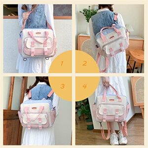 JELLYEA Kawaii Backpack Cute Tote Bag and Pencil Bag Pouch School Shoulder Bag Teens Bookbag Middle Aesthetic Backpack