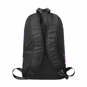 MyPupSocks Customized School Bag Afro Princess Backpack for Son from Dad, Purple Multipurpose Laptop Backpack Bookbag for Back School Gifts