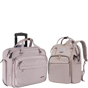 vankean laptop backpack and rolling laptop bag for women