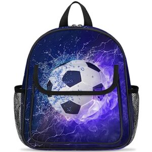 lakefvgk cool fire soccer toddler backpack for boys 3-8 kindergarten backpack padded back & adjustable strap backpack for kids ideal for school & travel backpacks