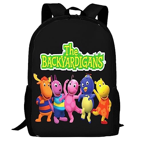 Pobecan The Anime Backyardigans Backpack Large Capacity Leisure Travel Backpack Book Bag Outgoing Daypack 12.5x5.5x16.5 inch