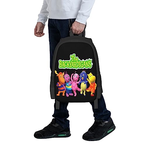 Pobecan The Anime Backyardigans Backpack Large Capacity Leisure Travel Backpack Book Bag Outgoing Daypack 12.5x5.5x16.5 inch