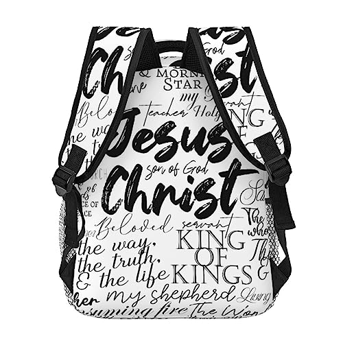 ROSIHODE Christian Backpacks Jesus Cross Laptop Bookbag Computer Bag Hiking Travel Daypack for Women Men