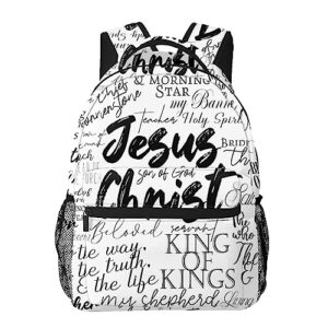 ROSIHODE Christian Backpacks Jesus Cross Laptop Bookbag Computer Bag Hiking Travel Daypack for Women Men