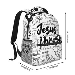 ROSIHODE Christian Backpacks Jesus Cross Laptop Bookbag Computer Bag Hiking Travel Daypack for Women Men