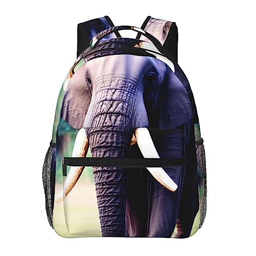 Florally Funny and Lightweight Backpack Compatible with Mandala Elephant Art for Men Women Laptop High, Anti-Theft Travel Laptop Backpack Daypack for Hiking Picnic Camping