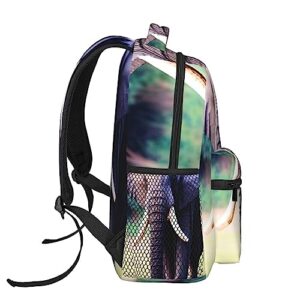 Florally Funny and Lightweight Backpack Compatible with Mandala Elephant Art for Men Women Laptop High, Anti-Theft Travel Laptop Backpack Daypack for Hiking Picnic Camping