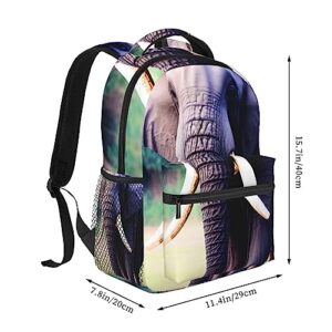 Florally Funny and Lightweight Backpack Compatible with Mandala Elephant Art for Men Women Laptop High, Anti-Theft Travel Laptop Backpack Daypack for Hiking Picnic Camping