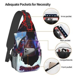 Ziusuol Super Hero Sling Bag Cartoon Crossbody Backpack Hero Travel Hiking Chest Bag Daypack Shoulder Bag for Men Women (A)