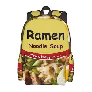 vbcdgfg ramen noodle soup chicken flavor print backpack for adult, lightweight laptop backpacks