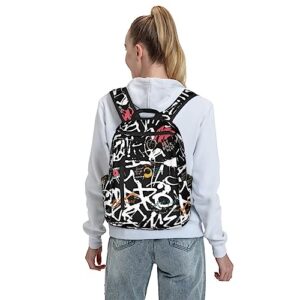 ZREXUO Graffiti Backpack Bookbags Daypack Supplies,Graffiti Art Laptop Bookbag Shoulder Bag Travel Sports for Men Women