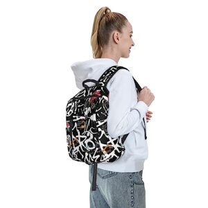 ZREXUO Graffiti Backpack Bookbags Daypack Supplies,Graffiti Art Laptop Bookbag Shoulder Bag Travel Sports for Men Women