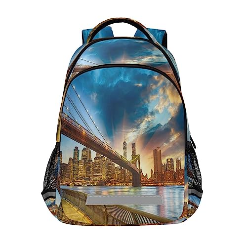 ALAZA Manhattan New York City Backpack for Students Boys Girls School Bag Travel Daypack