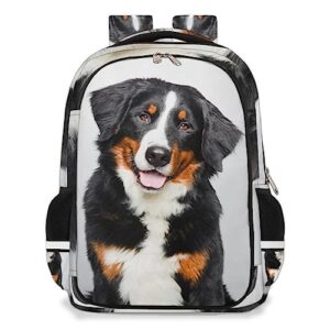 bernese mountain dog kids backpack for boys girls teens, 16 inch school backpack schoolbag travel laptop backpack elementary primary students bookbag