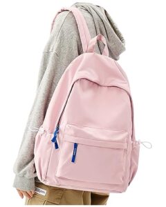 kibachev pink casual daypack backpack simple backpack college backpack for women carry on backpack