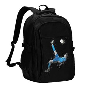 luja dling ronaldo #7 cr7 adult backpacks bag laptop bag bookbag usb backpack 17 inch for daily