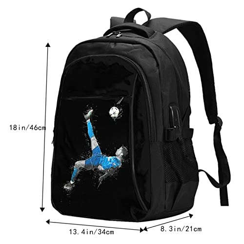 Luja Dling Ronaldo #7 Cr7 Adult Backpacks Bag Laptop Bag Bookbag Usb Backpack 17 Inch For Daily