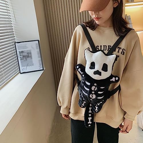 OTEEGX Y2k Backpack Skeleton Vintage Cute Skull Y2k Aesthetic Adults Backpack for Women Men Y2k Accessories Black2 (black2)