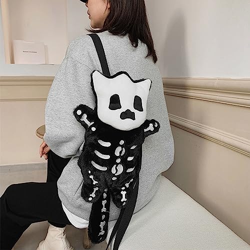 OTEEGX Y2k Backpack Skeleton Vintage Cute Skull Y2k Aesthetic Adults Backpack for Women Men Y2k Accessories Black2 (black2)