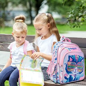 Robhomily Cat Kids Backpack with Lunch Bags binding commodities