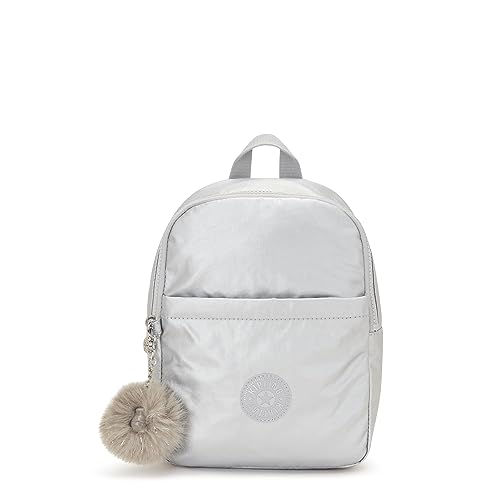 Kipling Women's Small Backpack, Platinum M Gg, 7.8''L x 10.3''H x 4''D