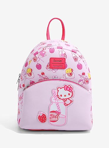 Loungefly Hello Kitty Strawberry Milk Mini Backpack