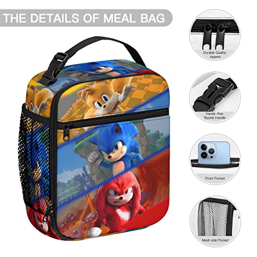 Cugefuo 2PC Boy Backpack and Lunch Bag 16in 3D Printed Cartoon Game Backpack Laptop Backpack with Lunch Box