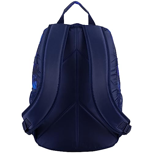 FUEL 18” Unisex Backpack Terra Sport Spacious Dual Compartment w/Laptop Sleeve and Bungee for Travel, College, Work - Dark Blue Galaxy