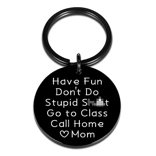 Back to School Gifts for Boys Girls Back to School Stuff First Day of School Gifts for Son Daughter from Mom Don't Do Stupid Keychain for Son Daughter Stocking Stuffers for Teens Boys Girls Gift Ideas