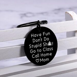 Back to School Gifts for Boys Girls Back to School Stuff First Day of School Gifts for Son Daughter from Mom Don't Do Stupid Keychain for Son Daughter Stocking Stuffers for Teens Boys Girls Gift Ideas